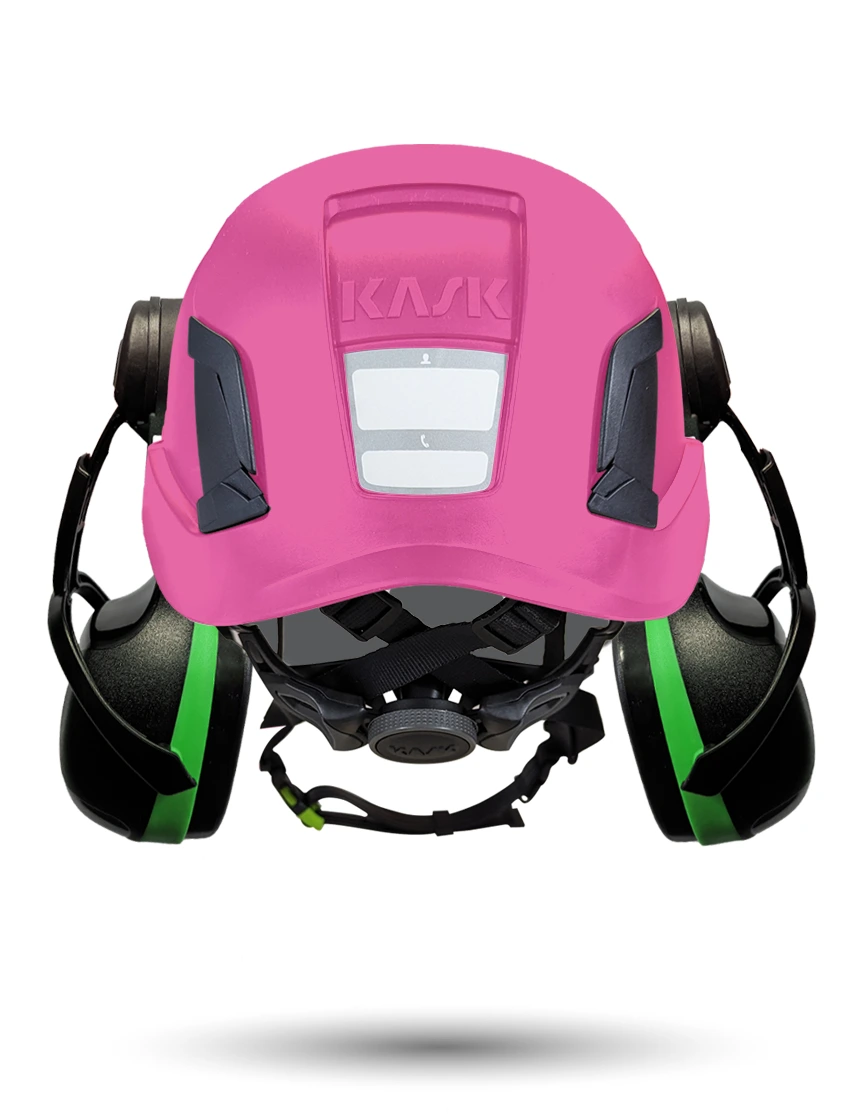 Pink KASK Zenith X2 ANSI Safety Helmet with Half-Face Visor Kit (Smoke ...