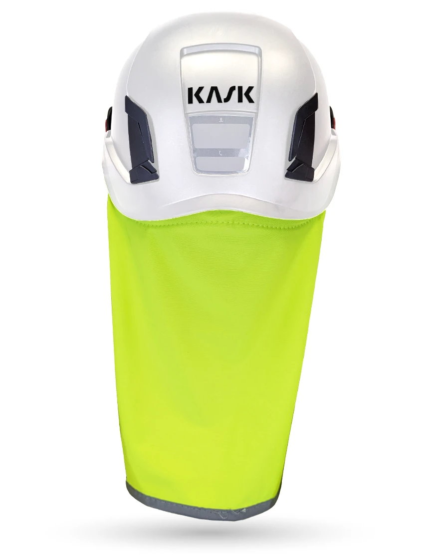 White KASK Zenith X2 ANSI Safety Helmet with Full-Face Shield & Brim ...