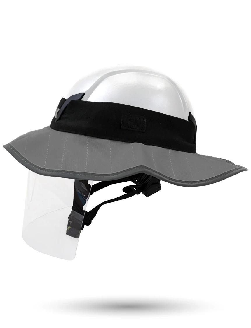 White KASK Zenith X2 ANSI Safety Helmet with Full-Face Shield & Brim ...
