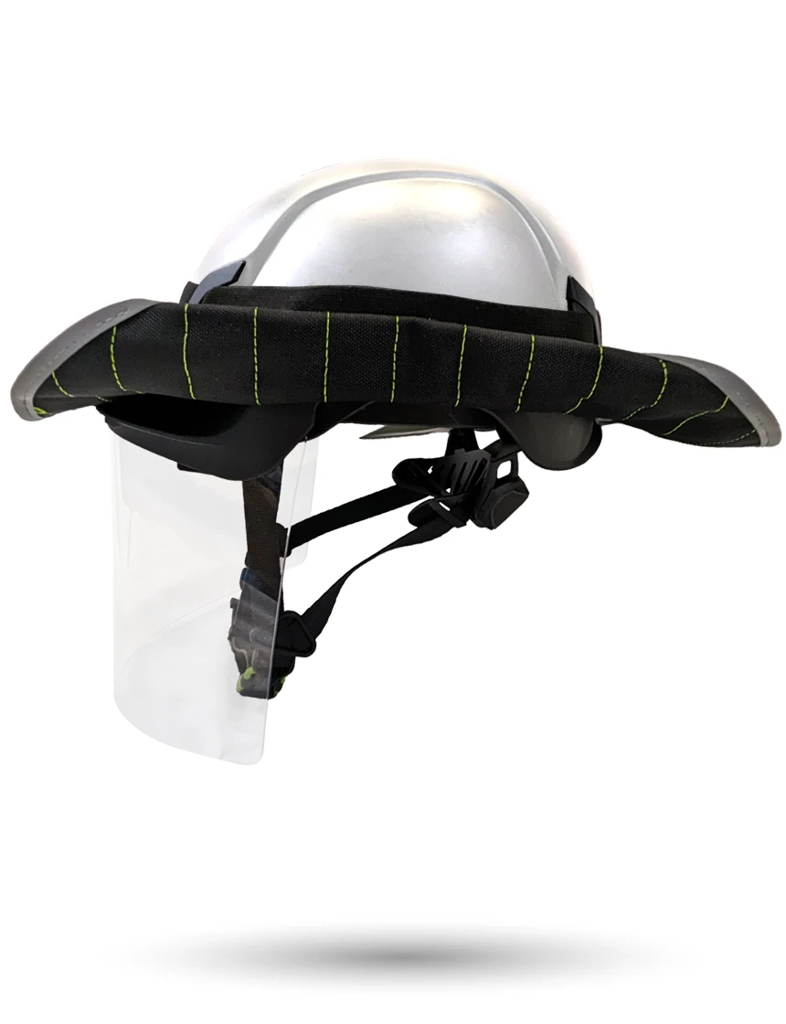 White KASK Zenith X2 ANSI Safety Helmet with Full-Face Shield & Brim ...