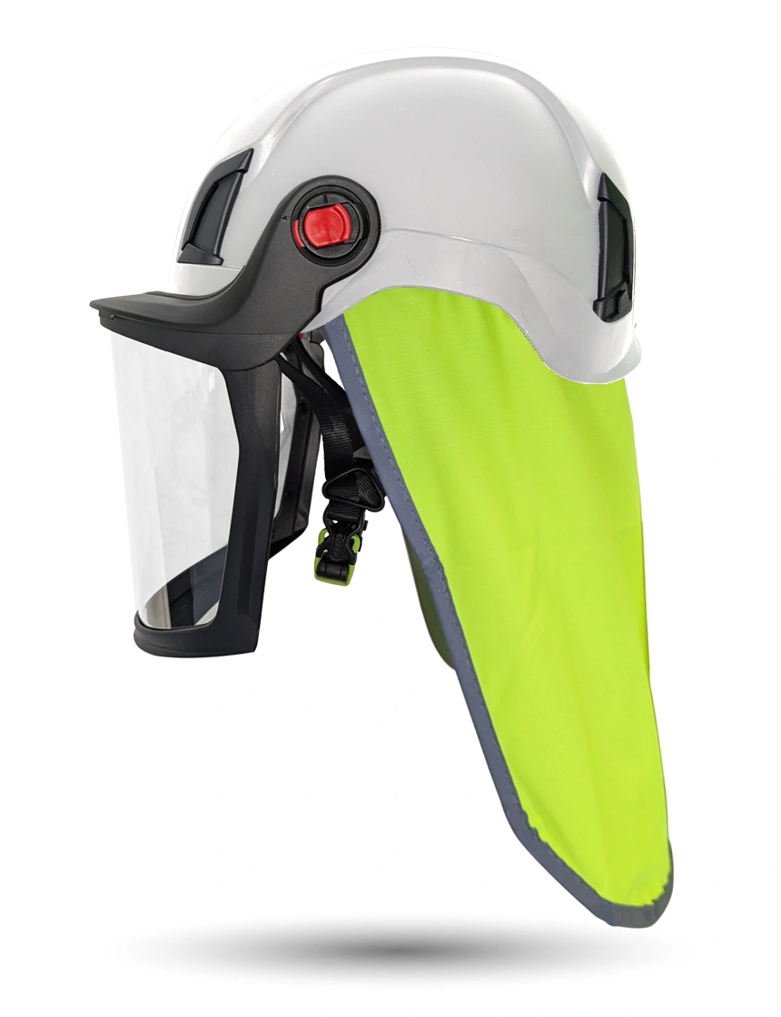 White KASK Zenith X2 ANSI Safety Helmet with Full-Face Visor Kit (Clear ...