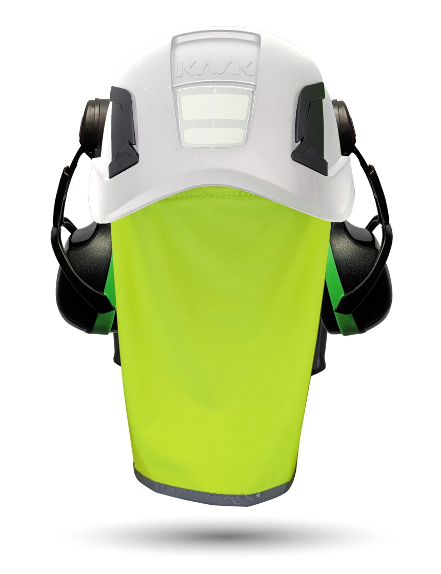White KASK Zenith X2 ANSI Safety Helmet with Full-Face Visor Kit (Clear ...