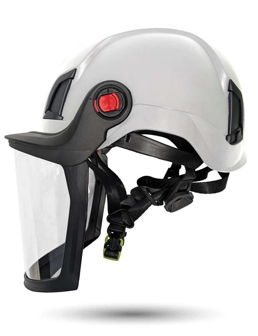 White KASK Zenith X2 ANSI Safety Helmet with Full Face Visor Kit (Clear ...