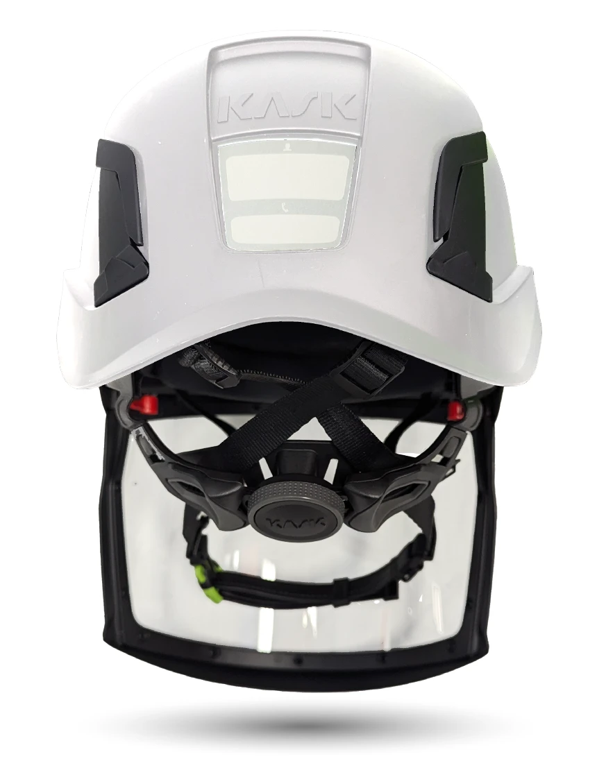 White KASK Zenith X2 ANSI Safety Helmet with Full Face Visor Kit (Clear ...