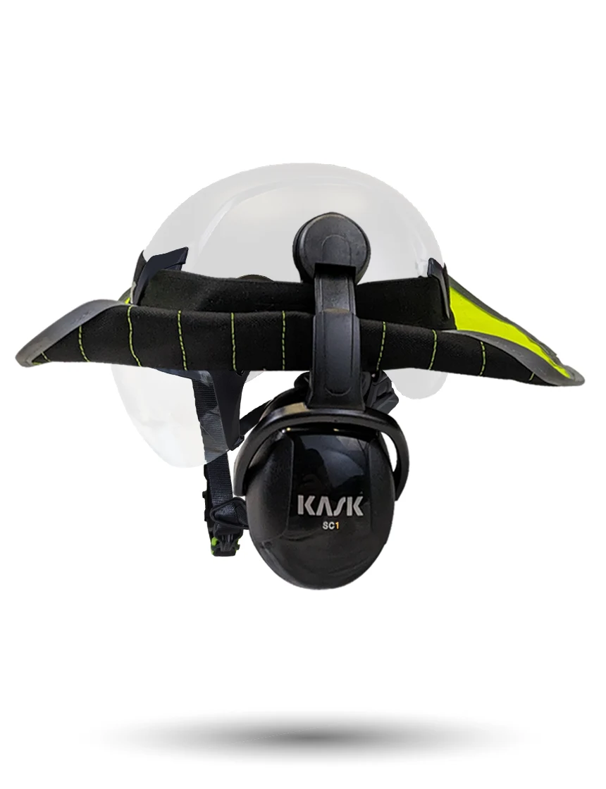 White KASK Zenith X2 ANSI Safety Helmet with Half-Face Visor Kit (Clear ...