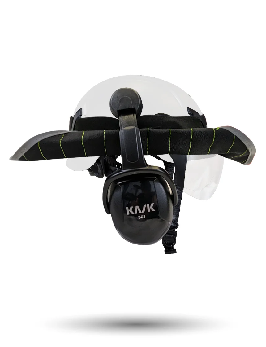 White KASK Zenith X2 ANSI Safety Helmet with Half-Face Visor Kit (Clear ...