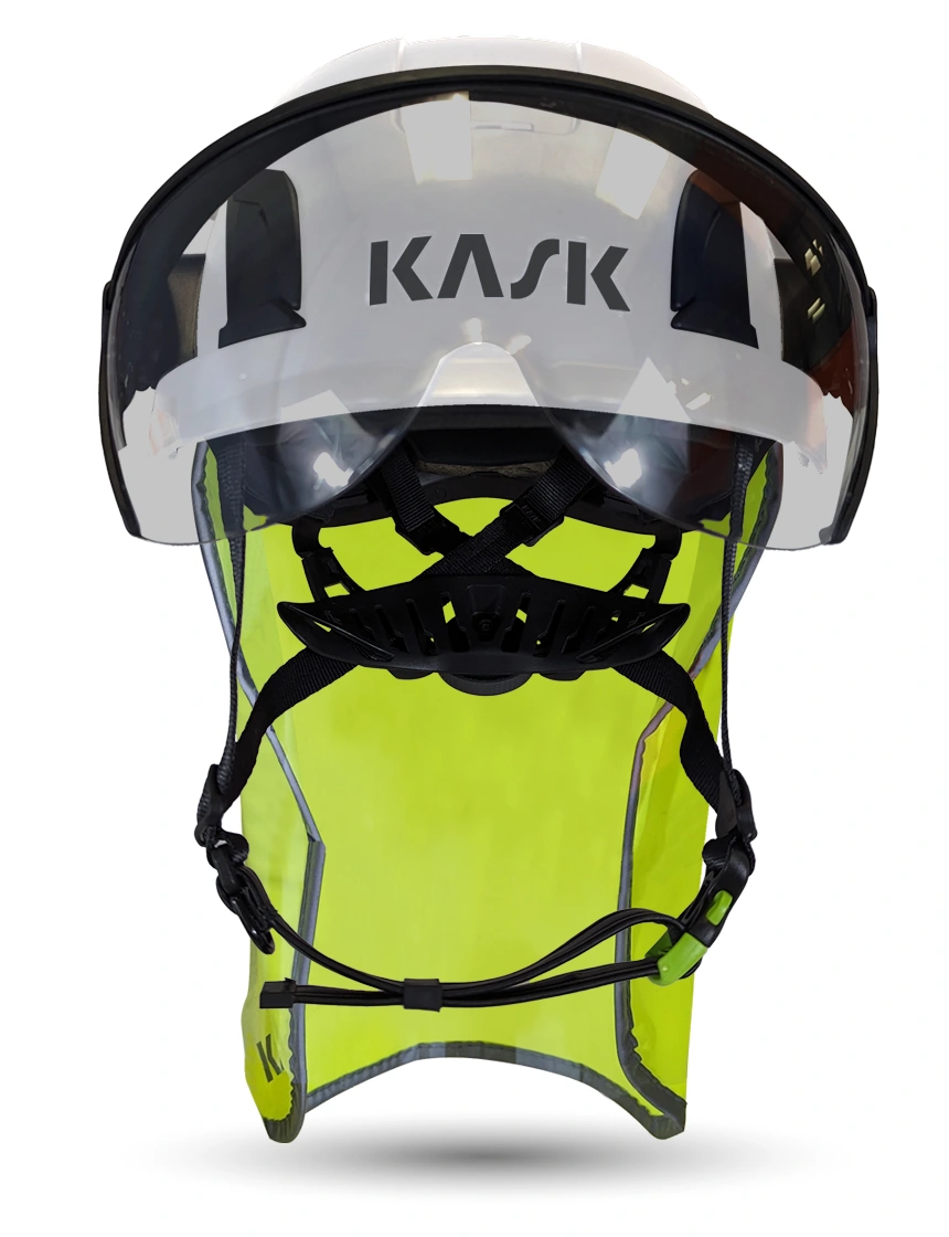 White KASK Zenith X2 ANSI Safety Helmet with Half-Face Visor Kit ...