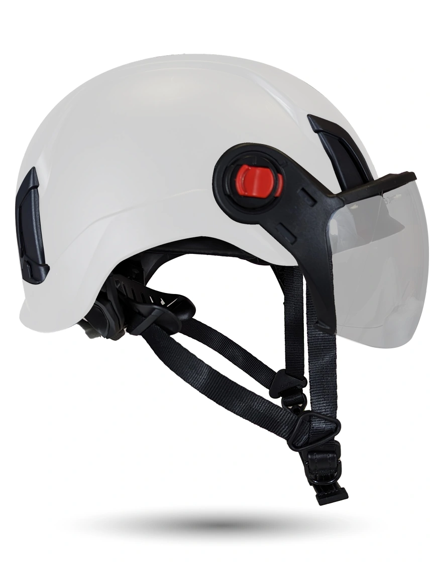 White KASK Zenith X2 ANSI Safety Helmet with Half Face Visor Kit (Silver Mirror) | 097-201-HFV ...