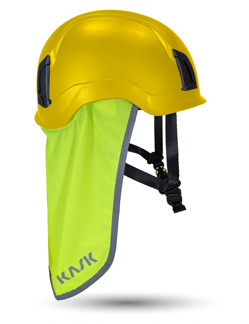 Yellow Kask Zenith X2 ANSI Safety Helmet with 10" Neck Protector ...
