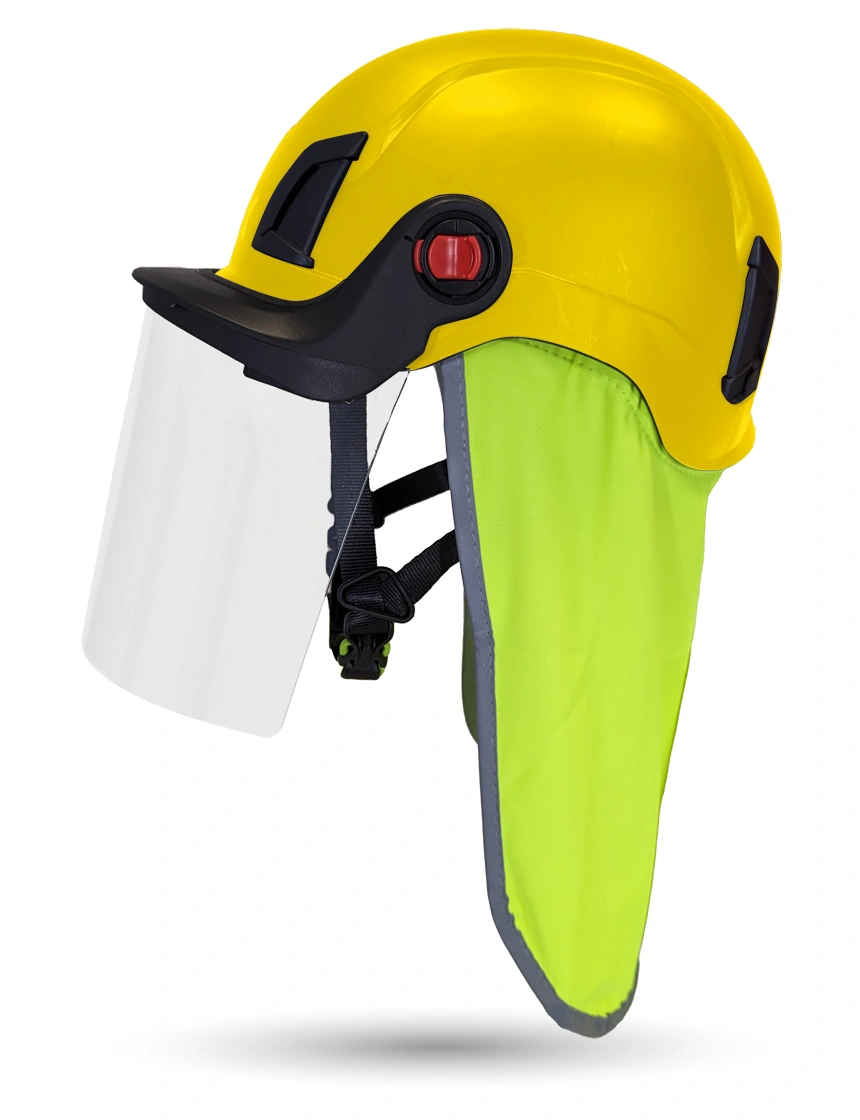 Yellow Kask Zenith X2 ANSI Safety Helmet with Full-Face Shield & Brim ...