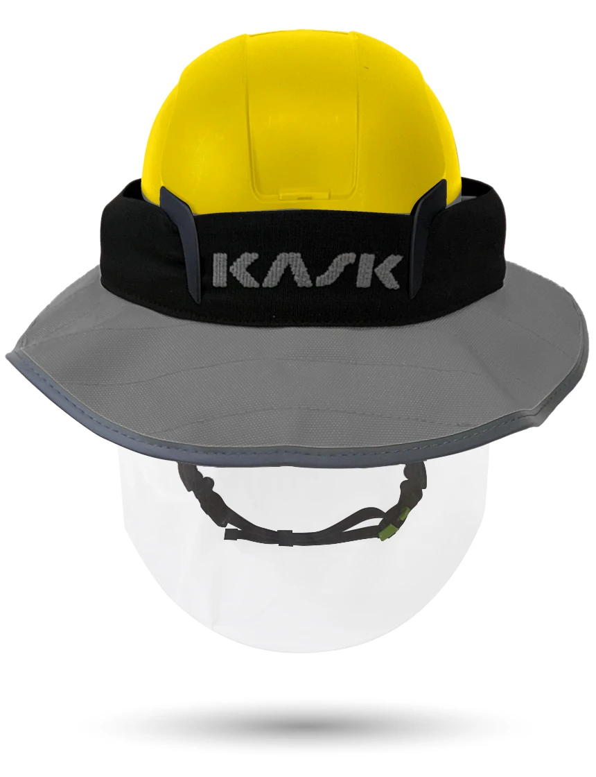 Yellow Kask Zenith X2 ANSI Safety Helmet with Full-Face Shield & Brim ...