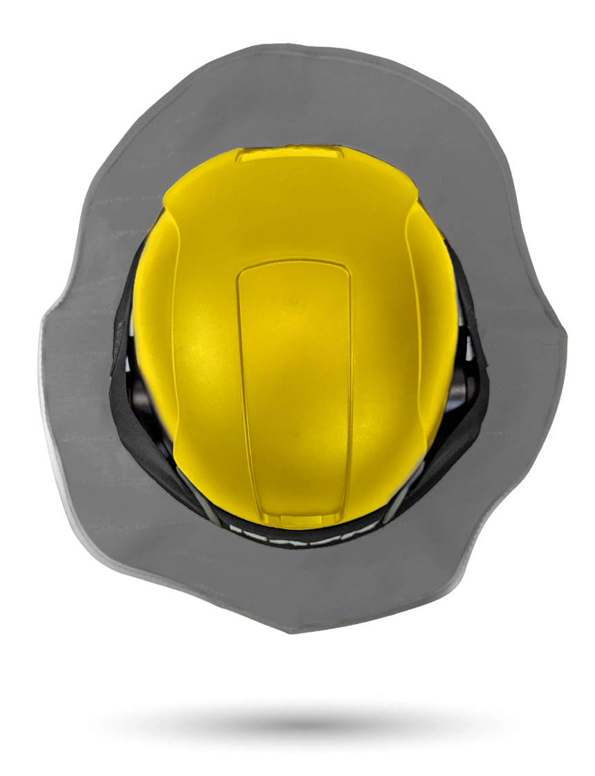 Yellow Kask Zenith X2 ANSI Safety Helmet with Full-Face Shield & Brim Kit (Clear) & 360-degree ...