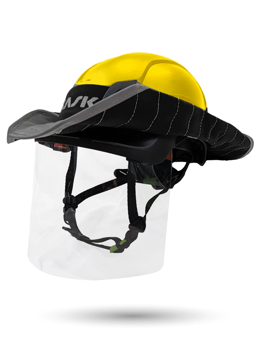 Yellow Kask Zenith X2 ANSI Safety Helmet with Full-Face Shield & Brim ...