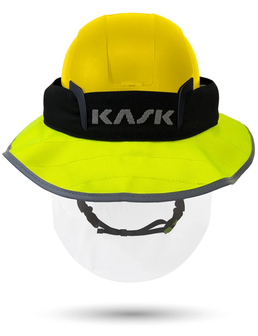 Yellow KASK Zenith Helmet Full Face 360 Sun Shield Fluorescent | 097 ...