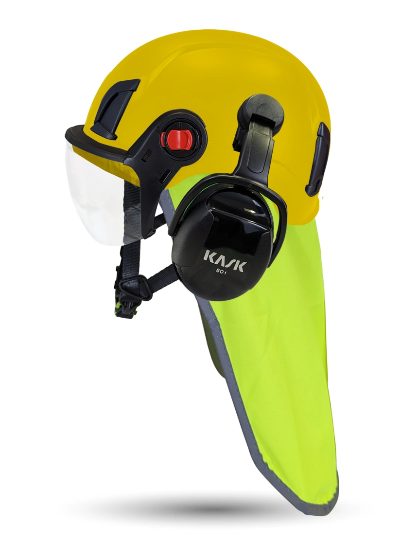 Yellow Kask Zenith X2 ANSI Safety Helmet with Half-Face Visor Kit ...