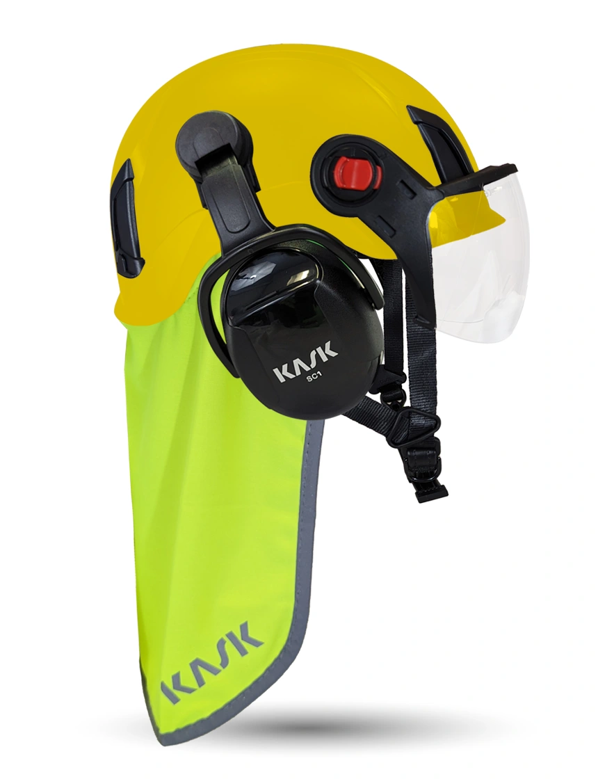 Yellow Kask Zenith X2 ANSI Safety Helmet with Half-Face Visor Kit ...
