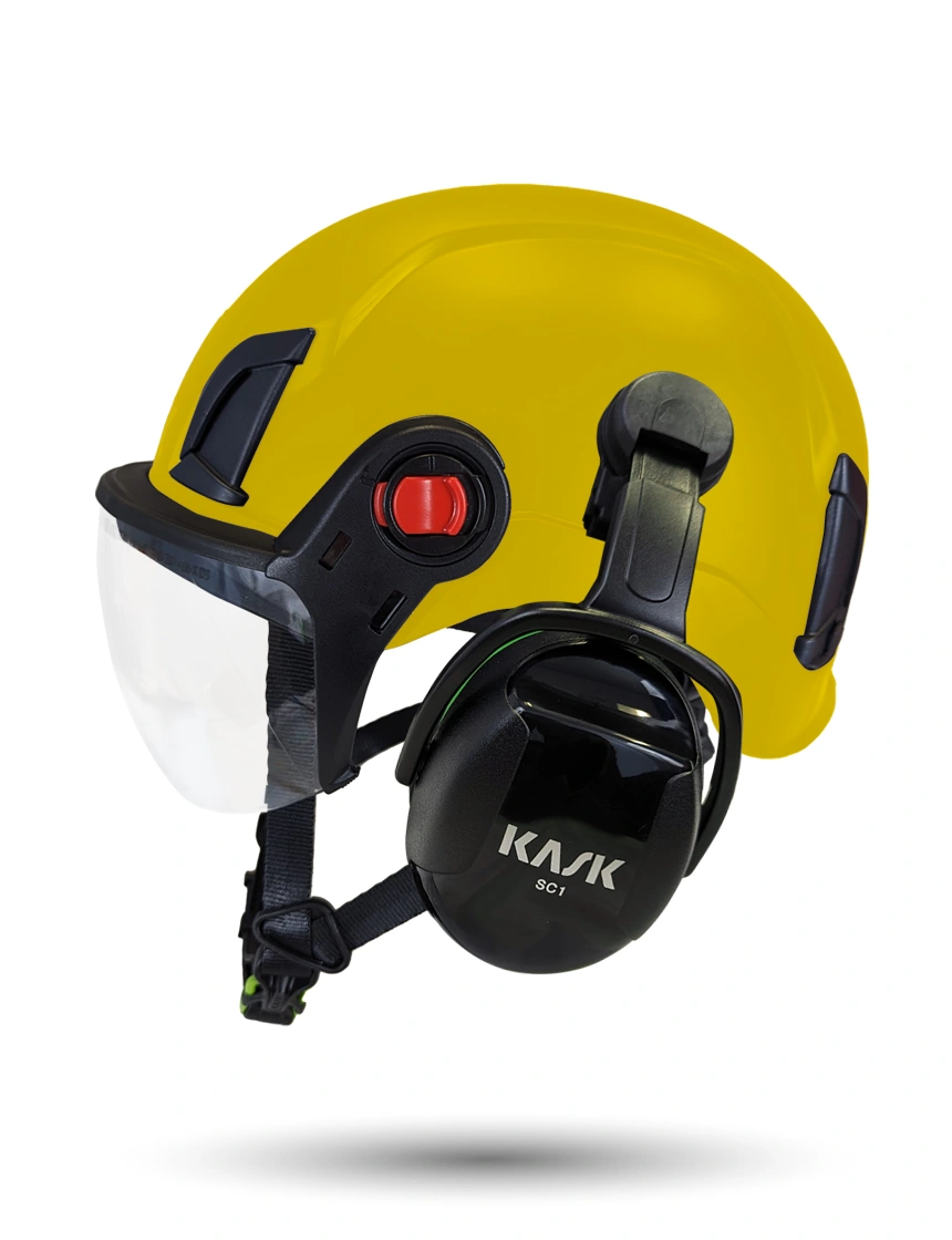 Yellow Kask Zenith X2 ANSI Safety Helmet with Half-Face Visor Kit ...