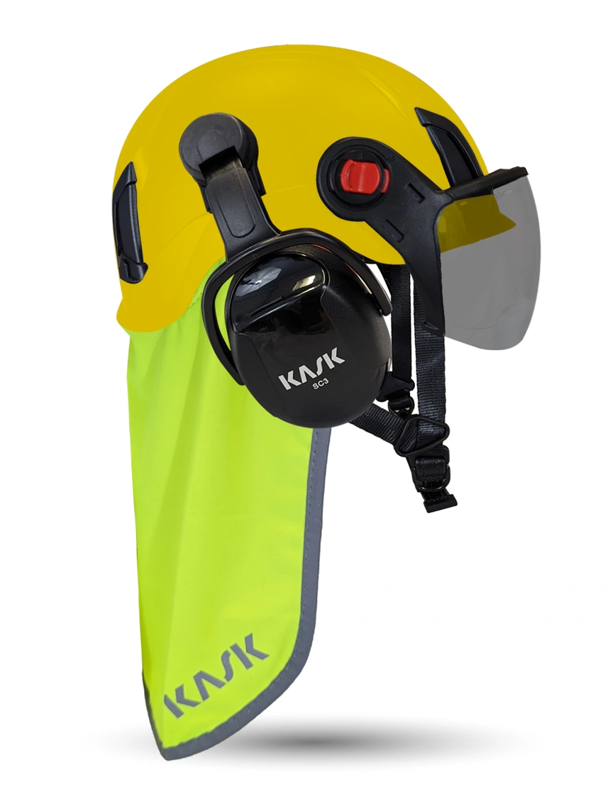 Yellow Kask Zenith X2 ANSI Safety Helmet with Half-Face Visor Kit ...