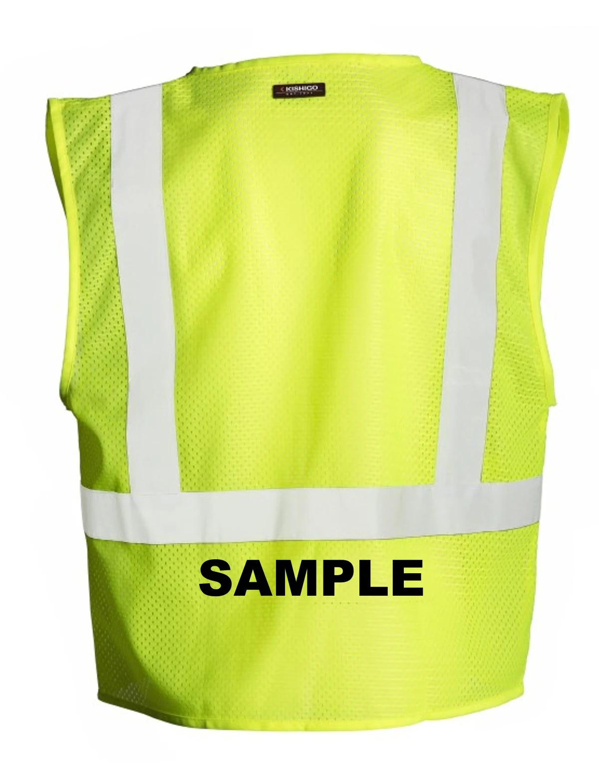 Super Saver, Lime Mesh Class 2 Vest w/4 Pockets & Velcro Closure, Small ...