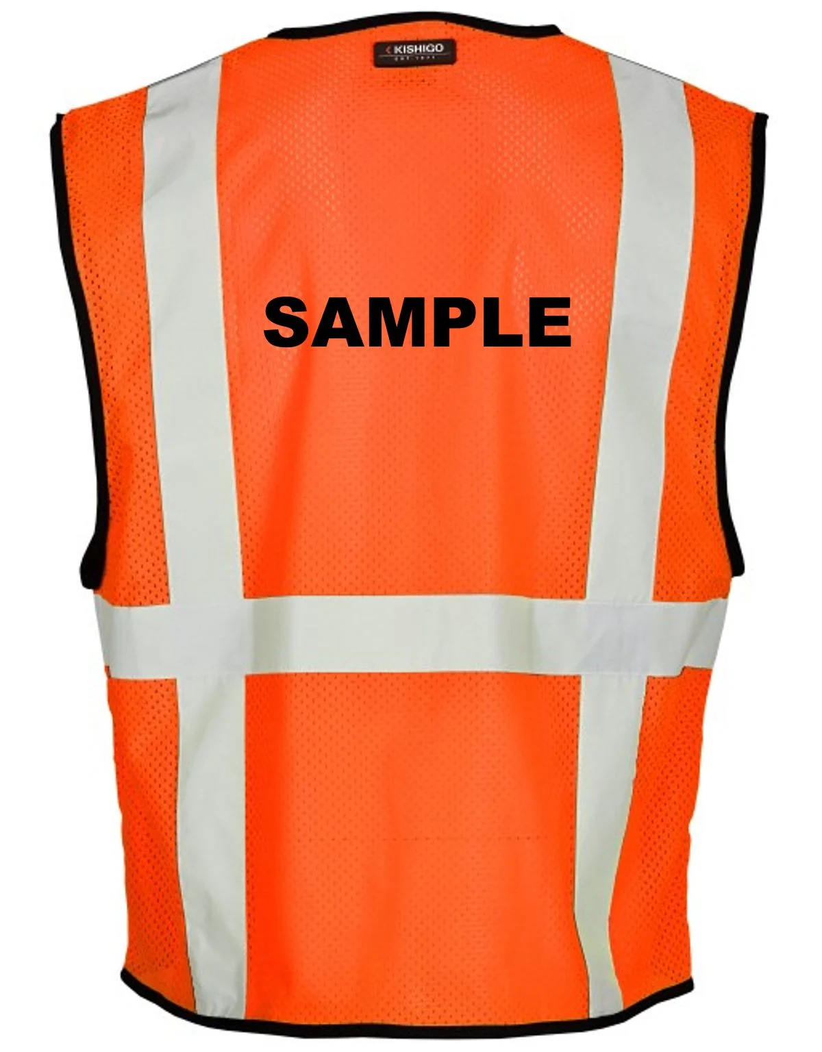 Super Economy Orange Mesh, Class 2 Vest w/6 Pockets & Zipper Front ...