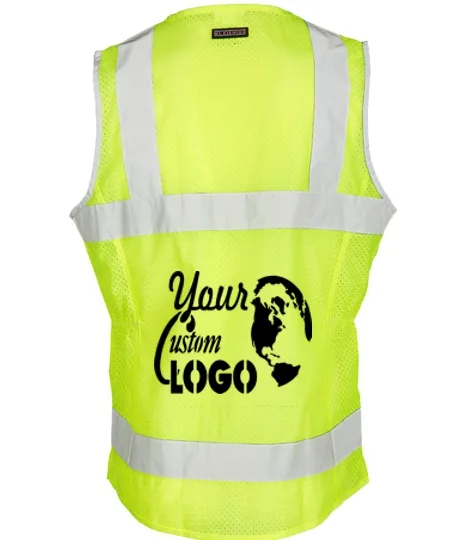 Women's Ultra-Cool Lime Large Class 2 Vest w/ Zipper Front Closure ...