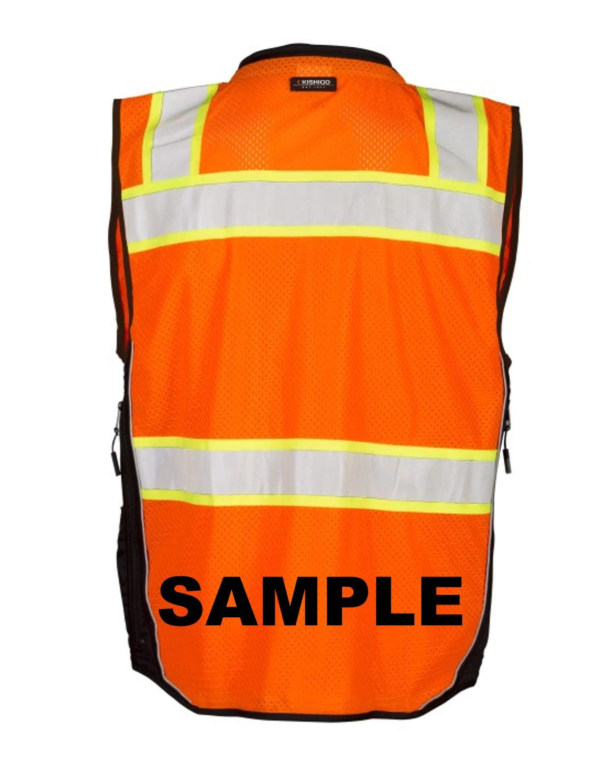 Kishigo Orange, Premium Black Series Surveyors Vest, Class 2, 4XL w ...