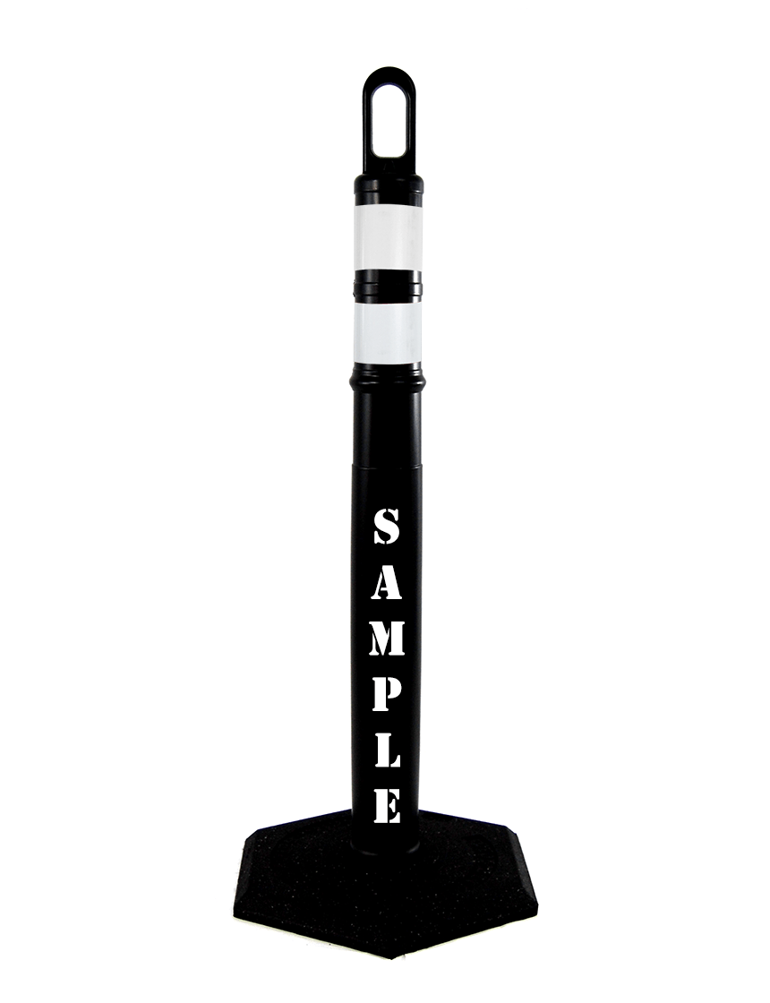 42 inch black looper tube two 3 inch reflective collars 18 lb base ...