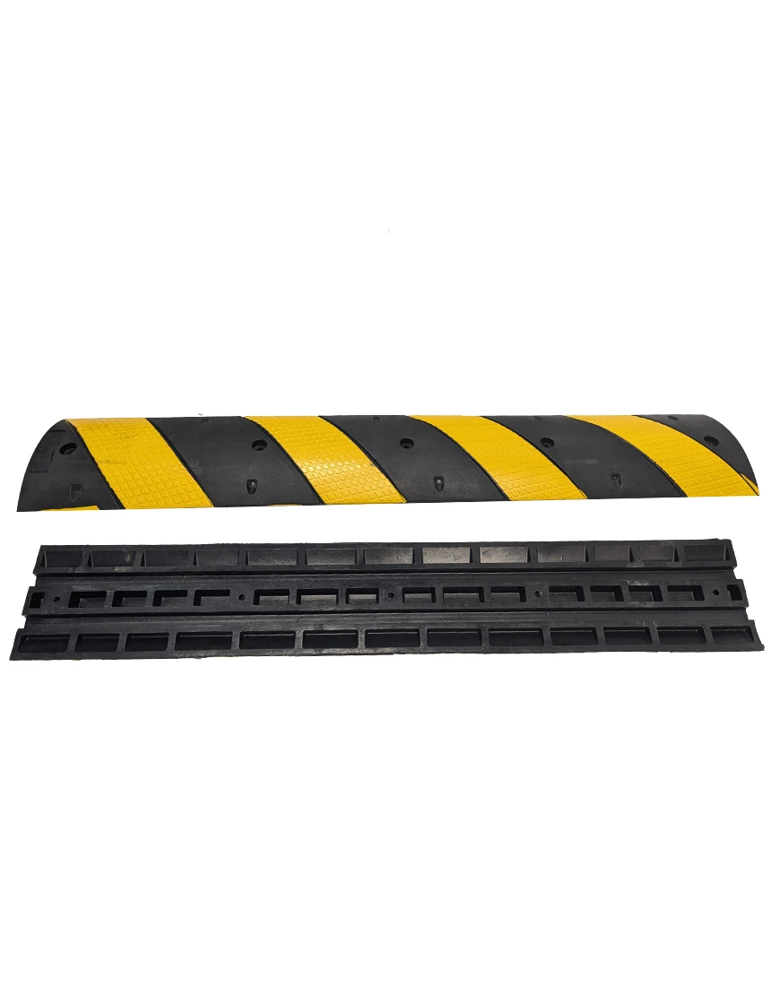6' Black & Yellow Rubber Speed Bump with Five (5) Spikes | SBRTSZ6S ...