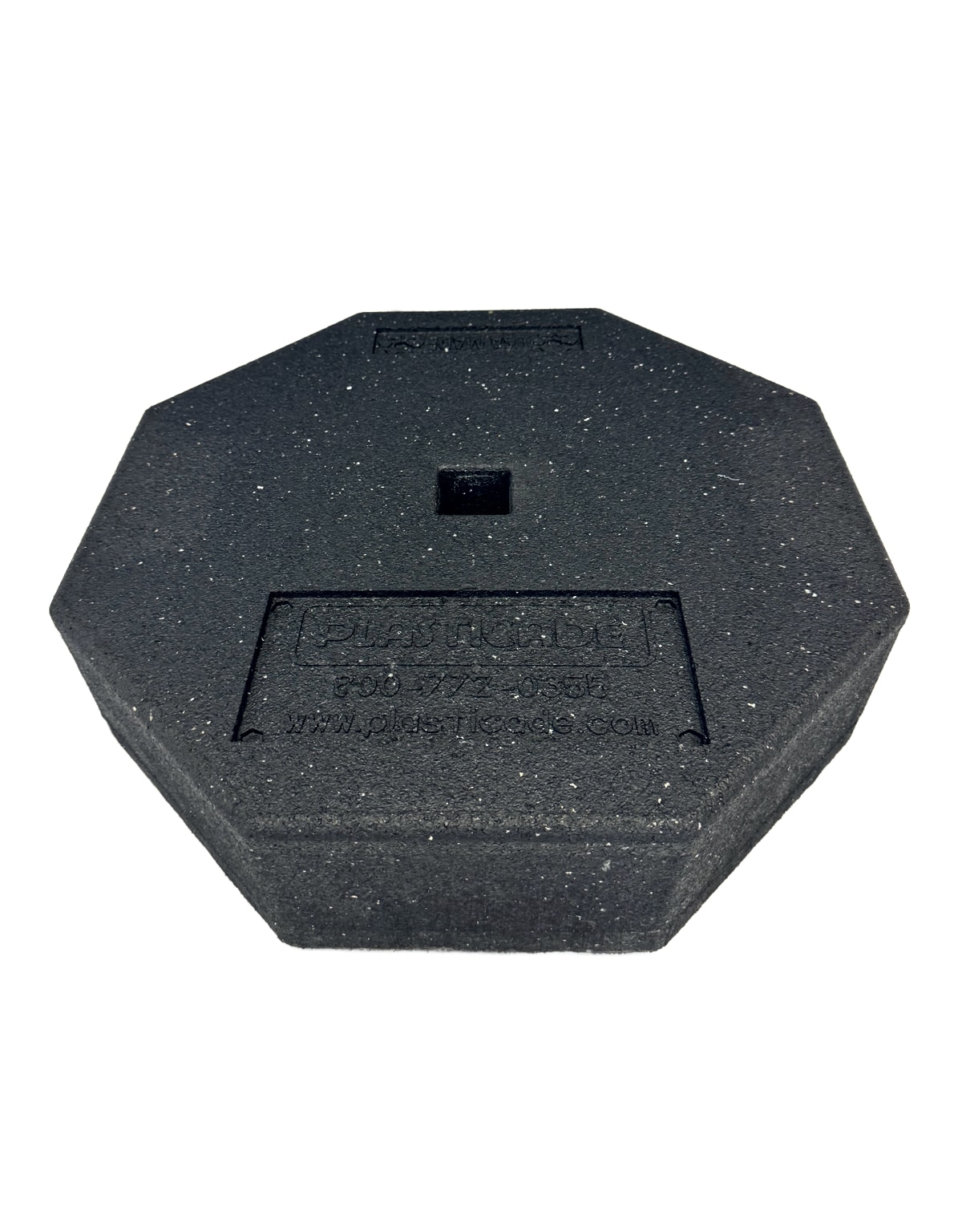 60 lb. Rubber Base (without Wheels) & 72" White Sign Post | 800-RB-60 ...