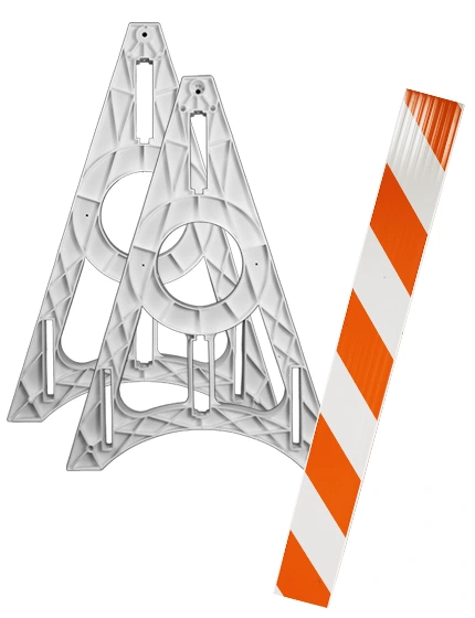 Standard A-Cade Leg Kit-(2) A-Cade Legs & (1) 6' Rail w/Orange & White ...