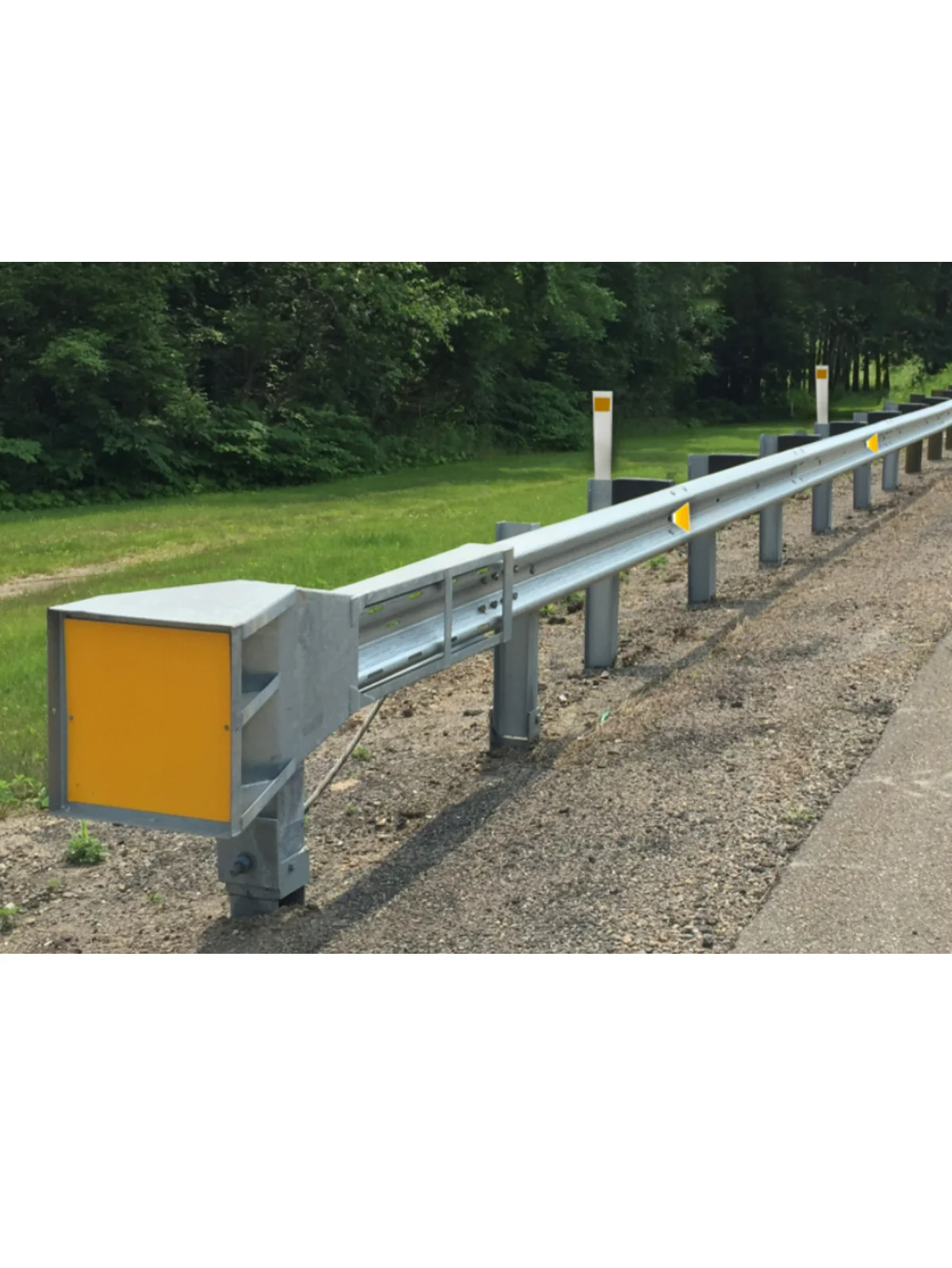 30" GUARDFLEX GUARDRAIL DELINEATOR, WHITE with two Reflective Panel and ...