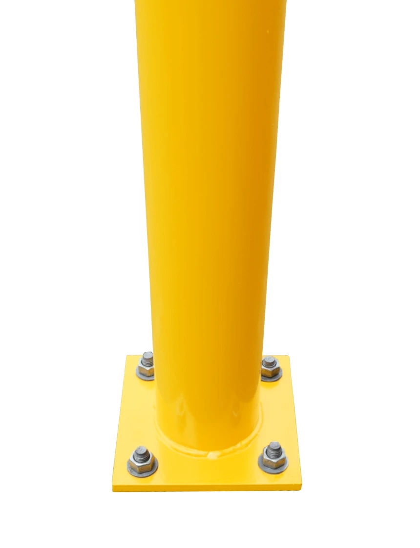 36" Steel Bollard w/ Yellow Powder Coat & 8" Square Base | BOLGS36SQR ...