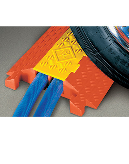 Linebacker® 36 inch Orange & Yellow Heavy-Duty two Channel Cable ...