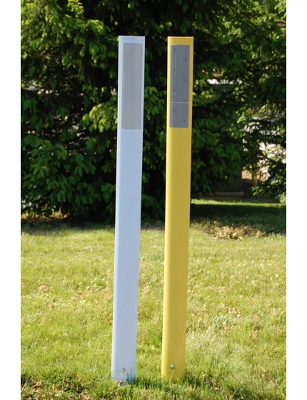 56" Reflective White Delineator Post w/ U-Channel Stake | DP56W12-REF ...
