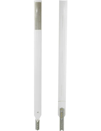 56" Tall, Reflective, White, Flexible Delineator Post w/12" Galvanized ...
