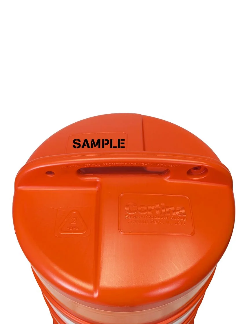 37" Drum w/ HI Reflective Stripes & Custom Lettering | DRUM6HITIRES ...