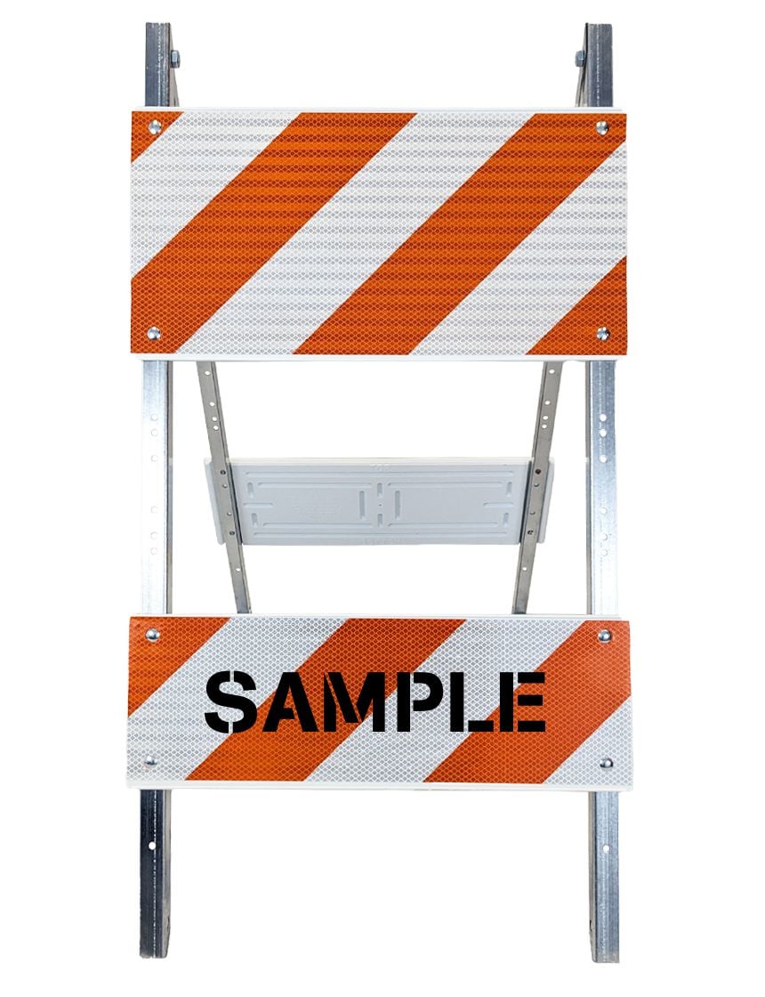 Economy Plastic Barricade Double HI Reflectors Type II | T2HI-12ECON ...