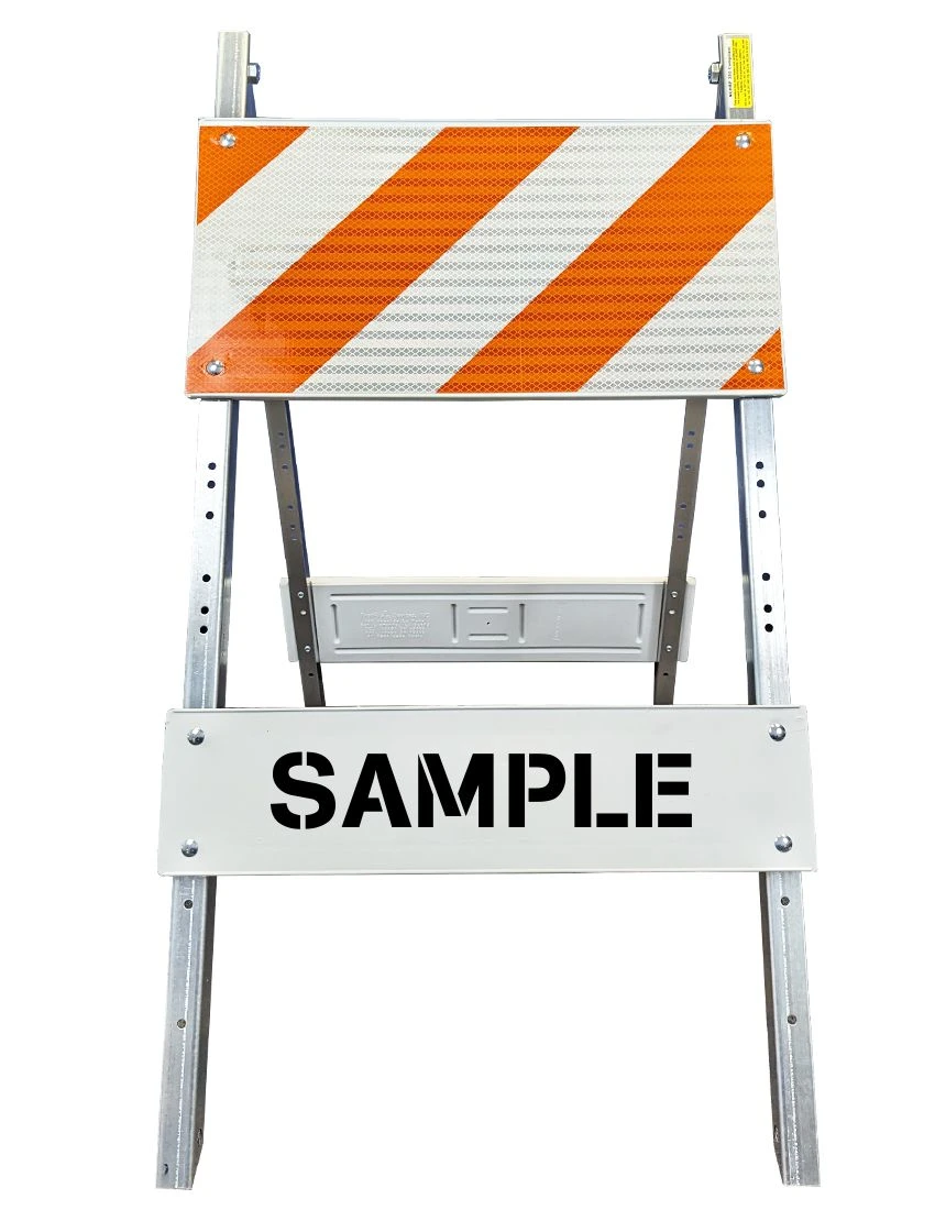 Economy Steel & Plastic Folding Traffic Barricade | T1HI-12ECON-PLUS-S ...