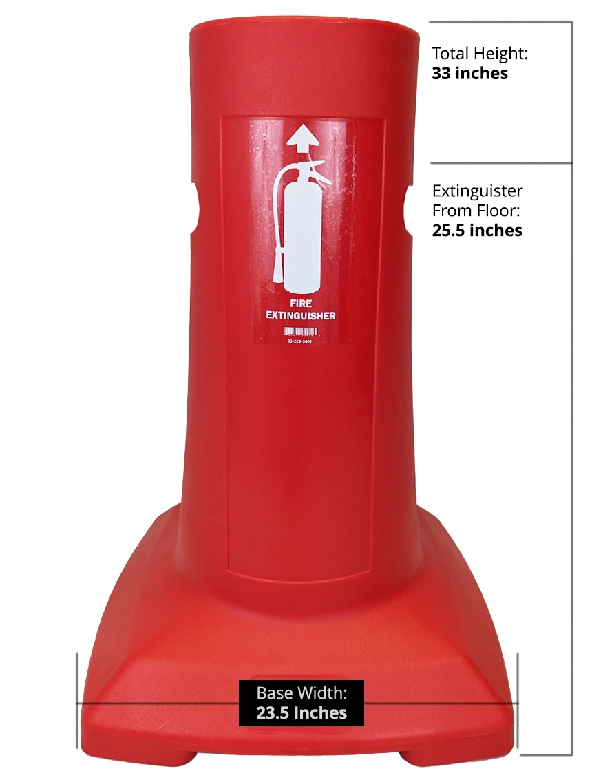 Red, Plastic, OSHA Compliant Fire Extingusher Stand/Holder | FIREEXT ...