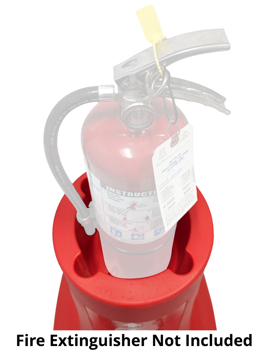 Red, Plastic, OSHA Compliant Fire Extingusher Stand/Holder | FIREEXT ...