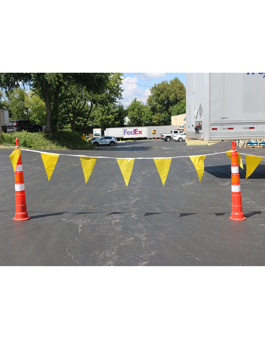 Box of Twelve (12) Bags 105' of 12"x18" YELLOW OSHA Perimeter Marking ...