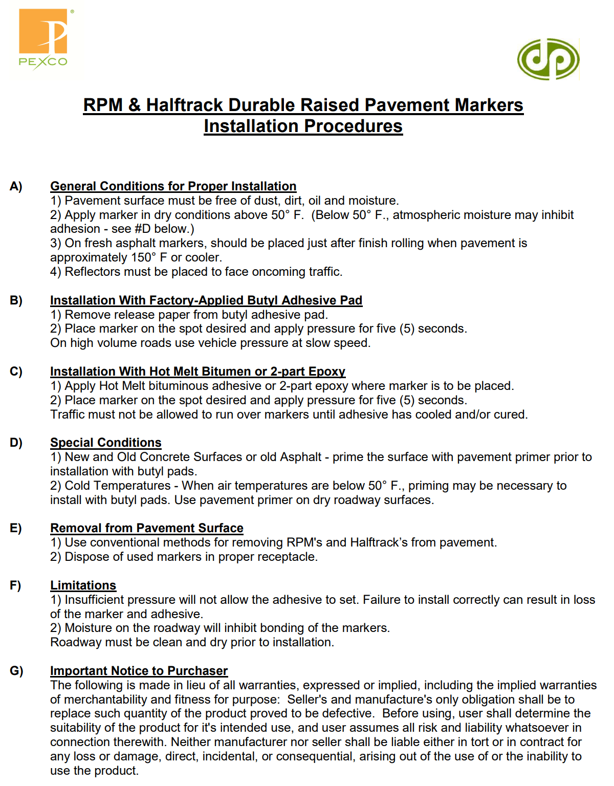 PEXCO Raised Reflective Markers, White/White, Adhesive, Box of 200 ...