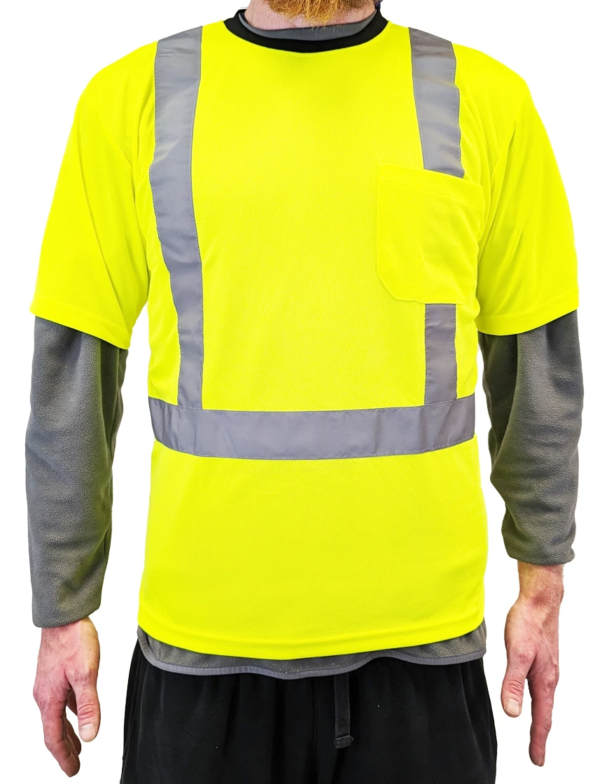 Liberty Safety Class 2 Moisture Wicking Hi-Vis T-Shirt | HVC166 S ...