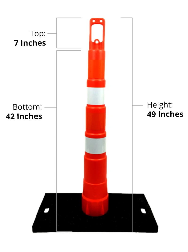 42" Channelizer Cone w/ Reflective Collars & 30 lb Base | LC42-30-4 ...