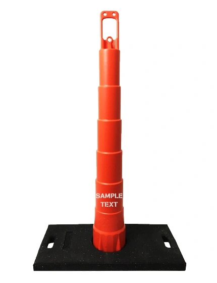 42" Channelizer Cone with 30 Lb. Recycled Rubber Base with Double Sided ...