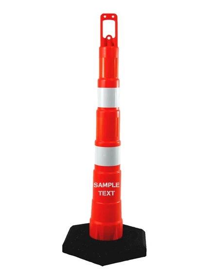 42" Channelizer Cone w/Four (4) 4" EG Reflective Collar,16 Lb. Recycled ...
