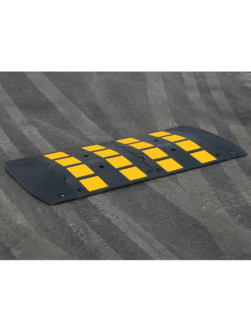 Mini Recycled Rubber Speed Hump Section, 24"L x 20"W x 2"T w/14 ...