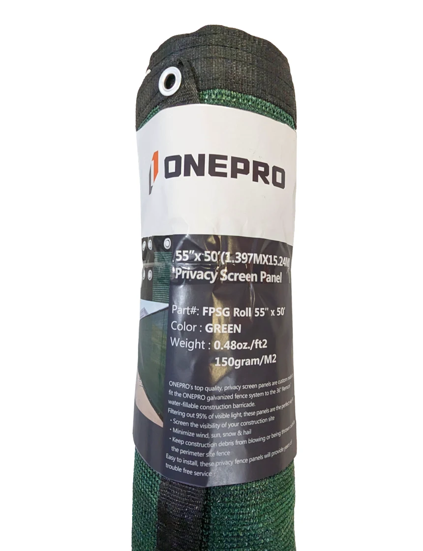 Dark Green 50' Privacy Fence Panel for 36" Interlocking Construction ...