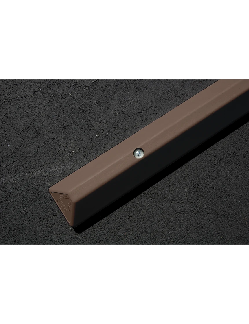 6 ft park service brown commercial parking block with 12 inch ...
