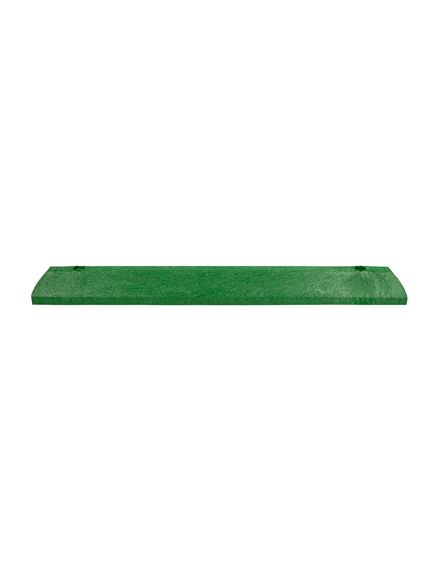 4' EV Green, Heavy-Duty Solid Recycled Plastic Parking Block w/ 8" Lags ...